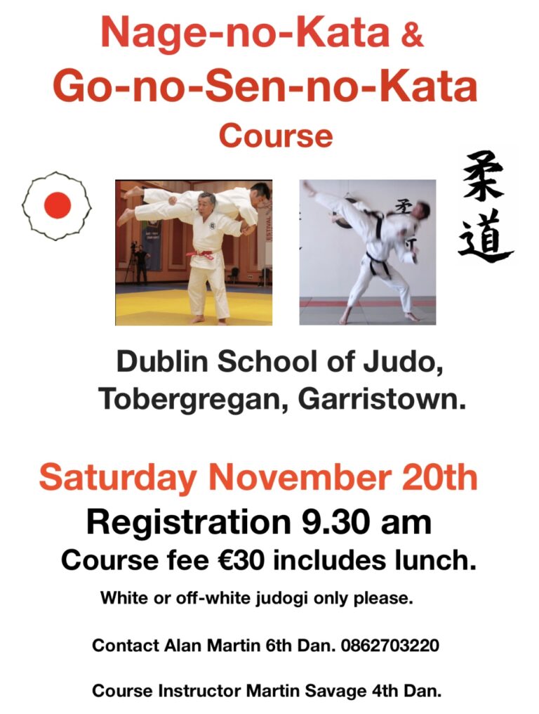 Nage-no-Kata & Go-no-Sen-no-Kata Course – Judo Ireland